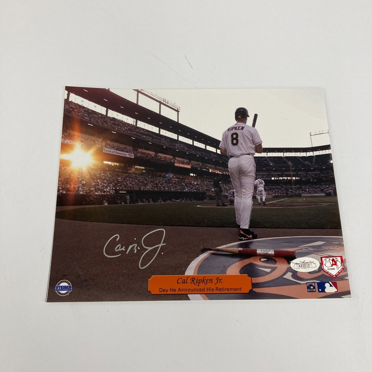 Cal Ripken Jr. Signed 8x10 Retirement Photo JSA Certified — Showpieces ...