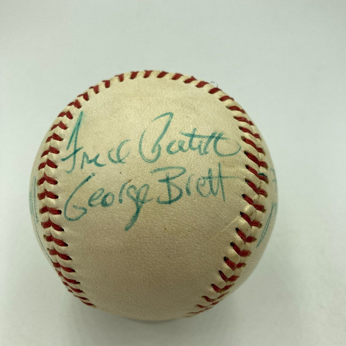 George Brett Rookie 1974 Kansas City Royals Team Signed Baseball ...