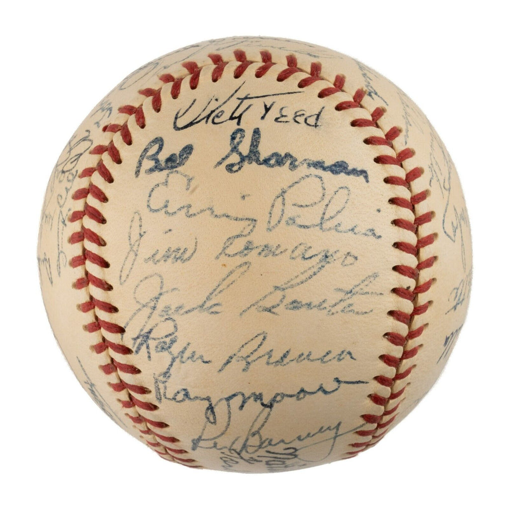 Jackie Robinson Sweet Spot 1951 Brooklyn Dodgers Team Signed Baseball ...
