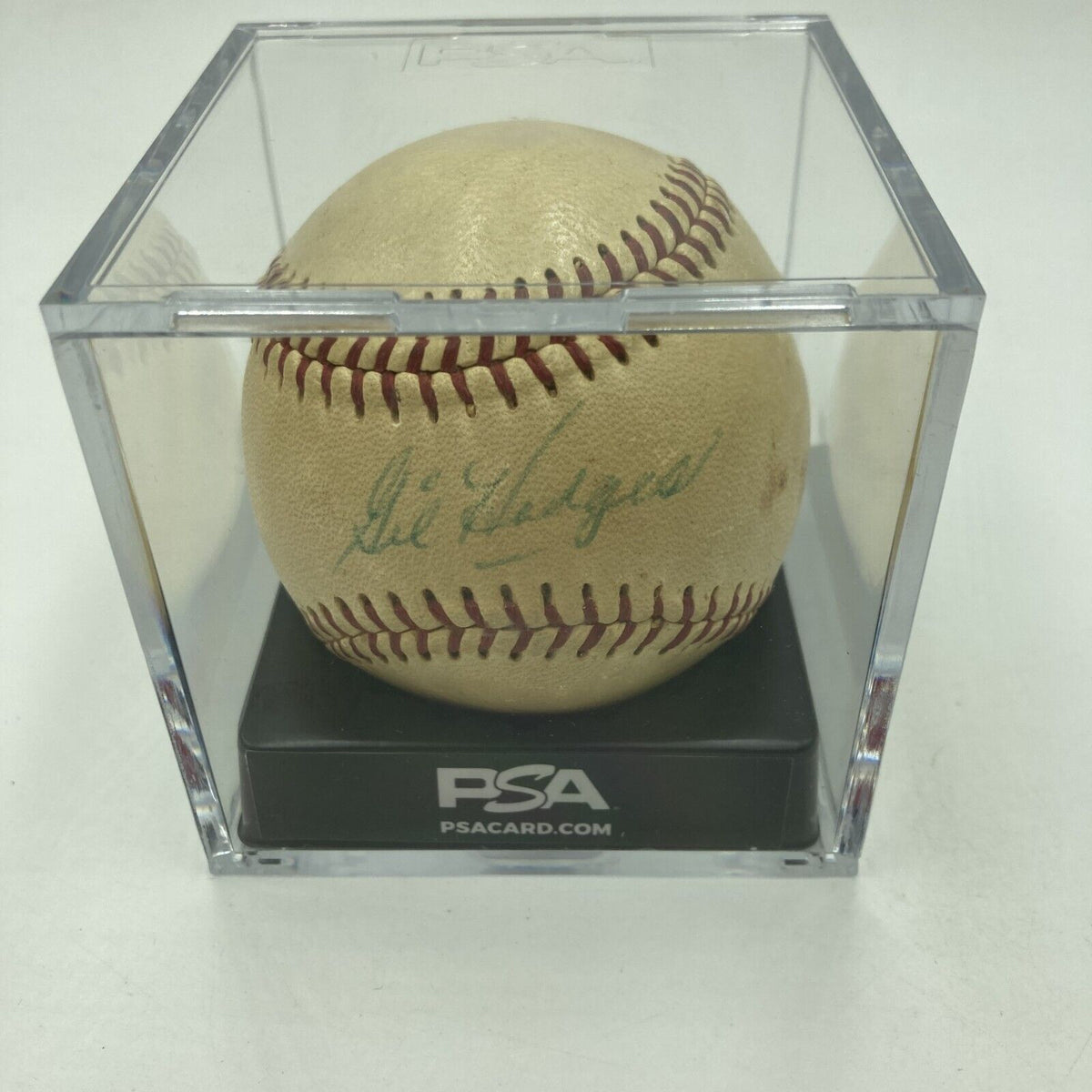 Gil Hodges Sweet Spot Signed 1960's American League Cronin Baseball PS ...