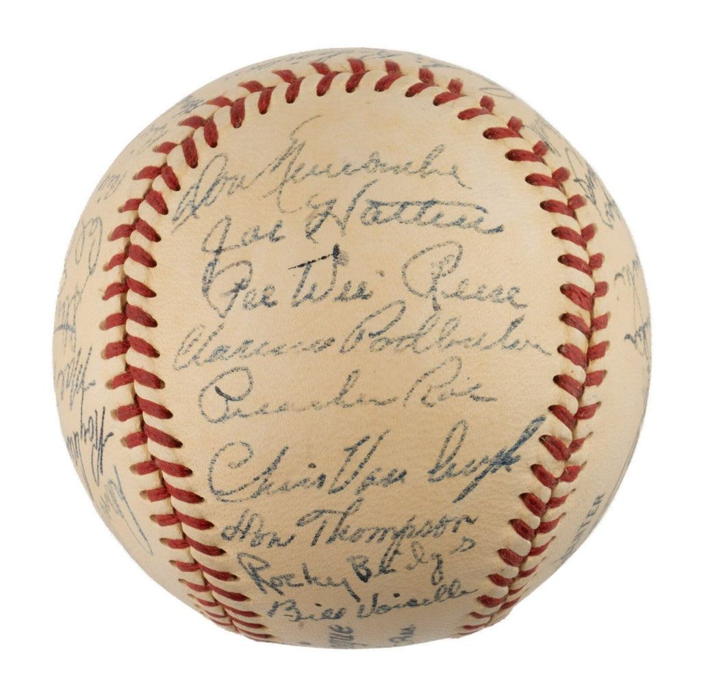 Jackie Robinson Sweet Spot 1951 Brooklyn Dodgers Team Signed Baseball ...
