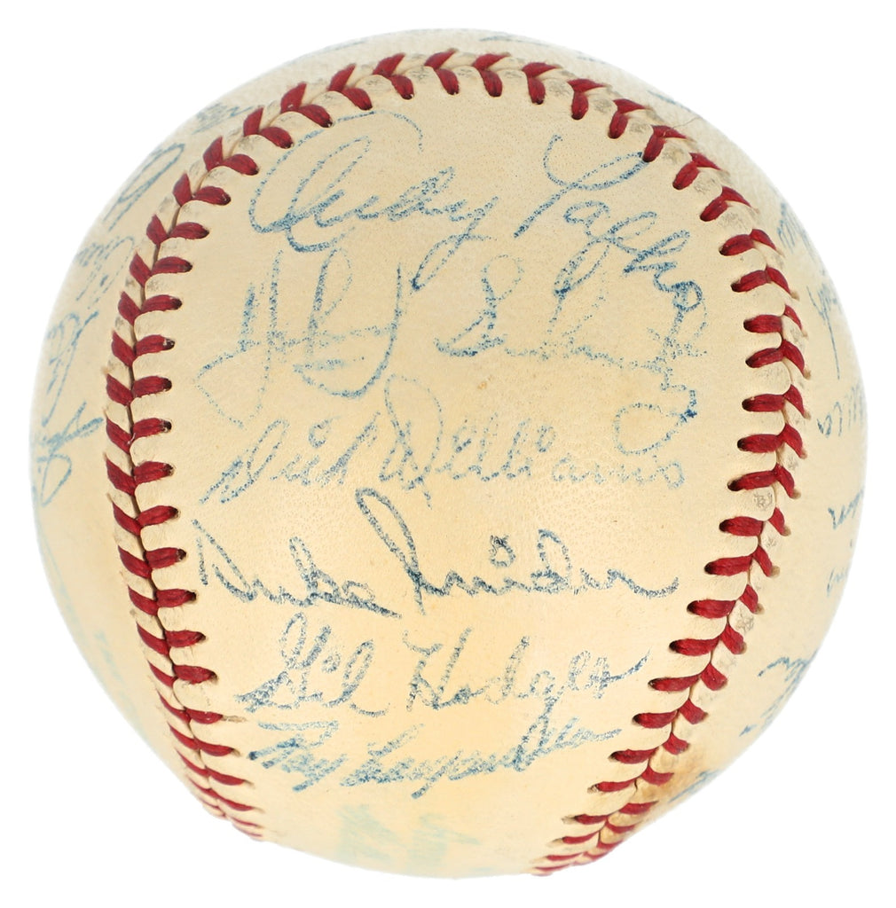 Beautiful Jackie Robinson 1951 Brooklyn Dodgers Team Signed Baseball B ...
