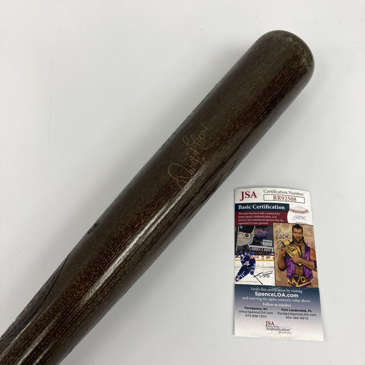 Dwight Evans Signed Game Model Baseball Bat JSA COA — Showpieces Sports