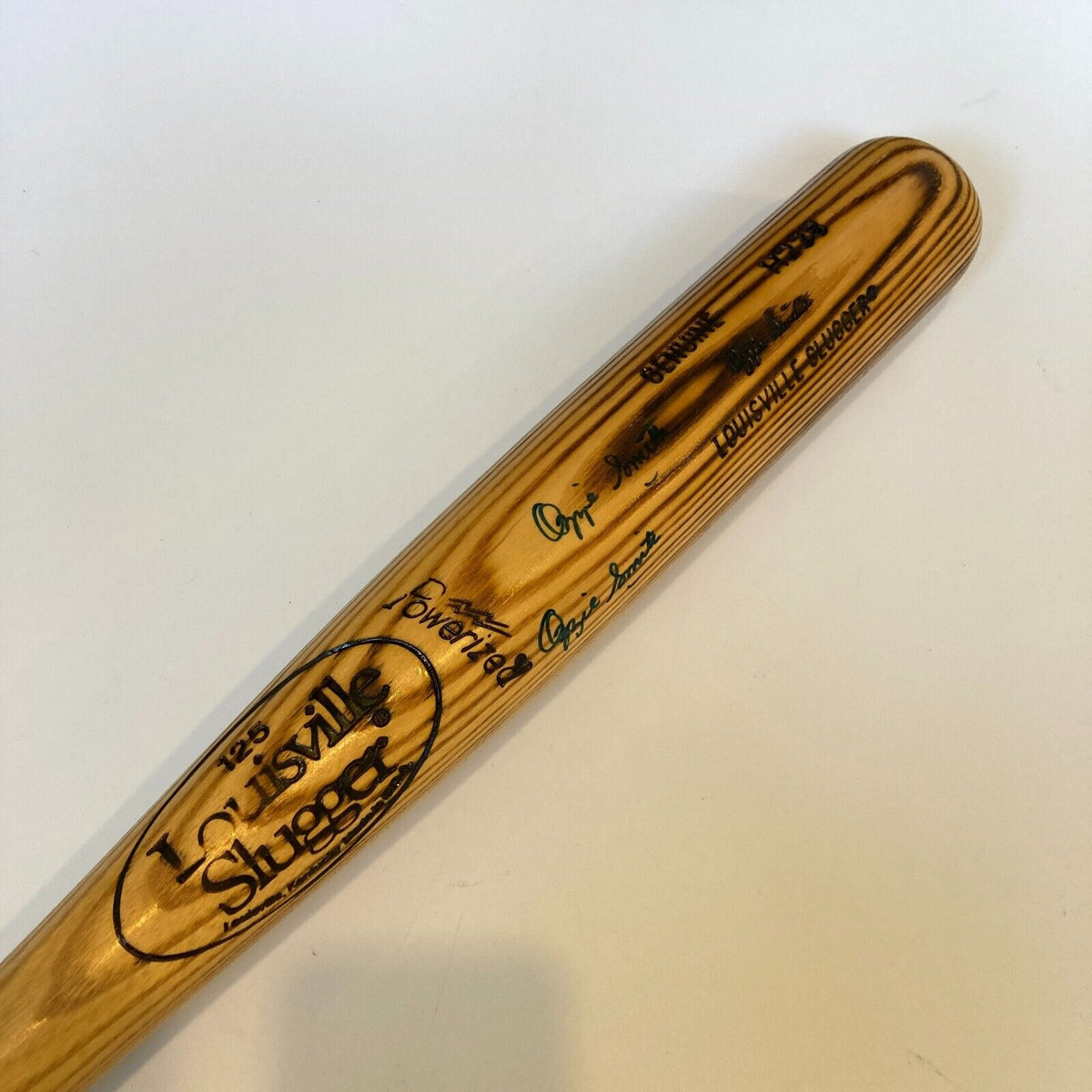 Ozzie Smith Twice Signed Game Model Baseball Bat With Beckett Hologram ...
