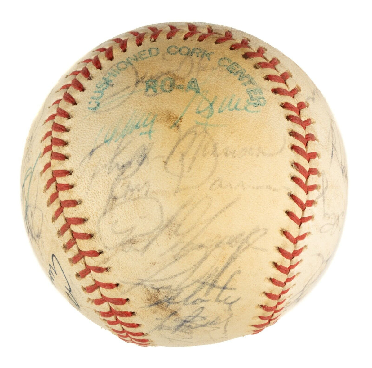 1978 Yankees World Series Champs Team Signed Baseball Thurman Munson J ...