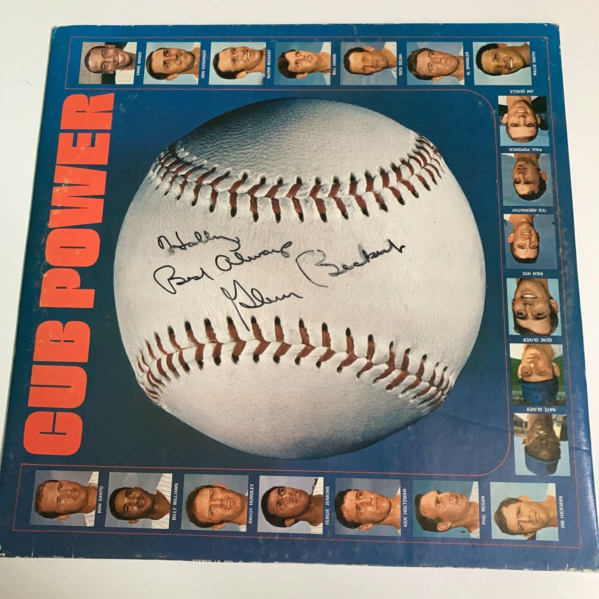 Glenn Beckert 1969 Chicago Cubs Signed LP Record Album JSA COA ...