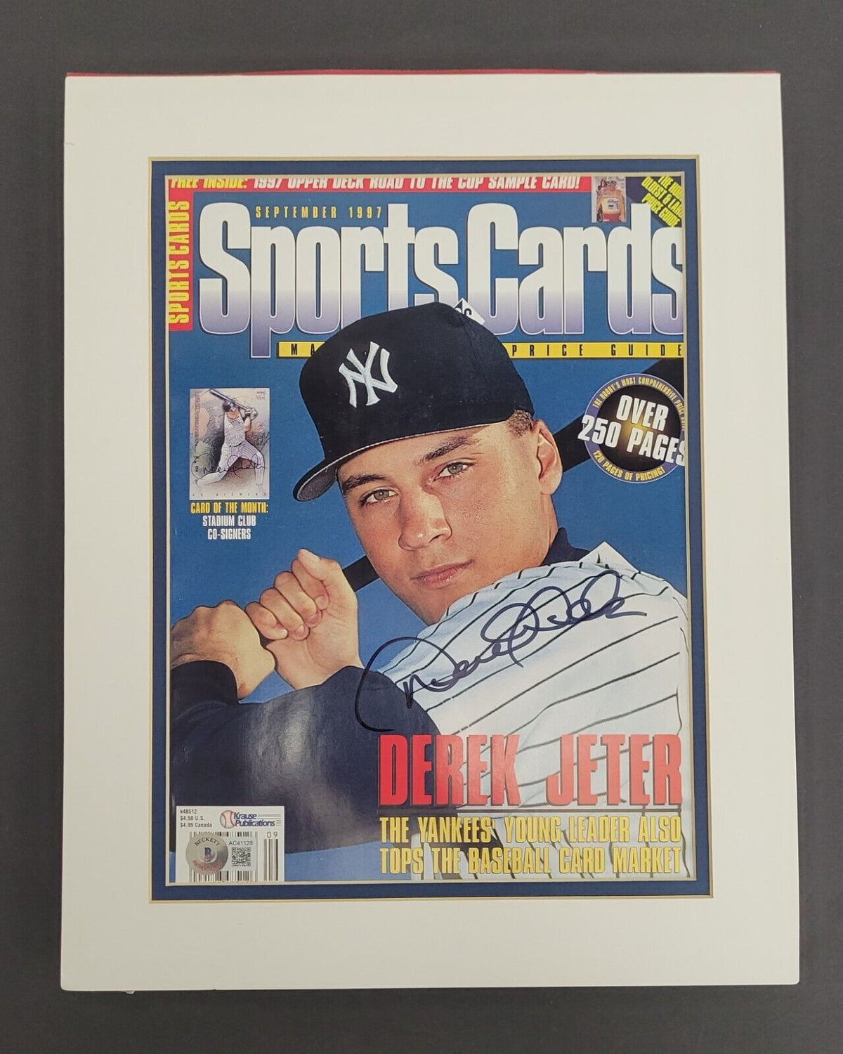 Derek Jeter Rookie Era Signed 1997 Sports Cards Magazine Beckett COA ...