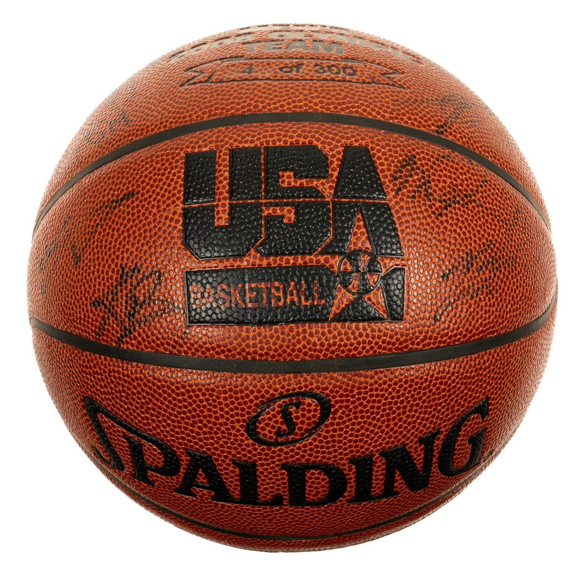 2008 Team USA Redeem Team Signed Basketball Kobe Bryant 17 Sigs Olympi ...