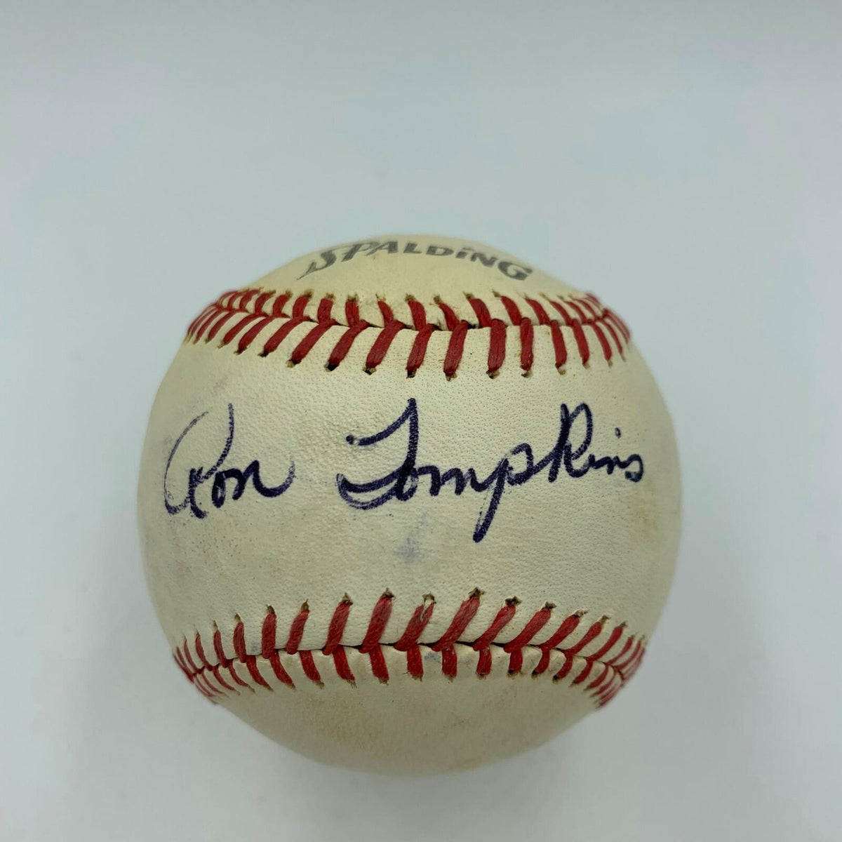 Ron Tompkins Chicago Cubs Single Signed Baseball With JSA COA ...