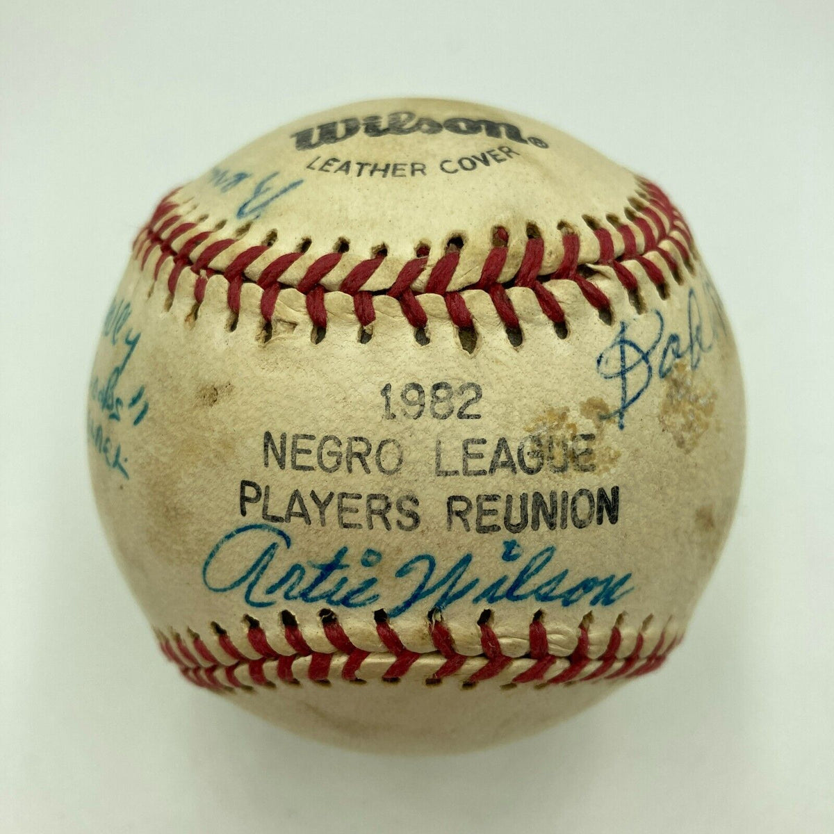 1982 Negro League Reunion Signed Vintage Baseball Artie Wilson Bobbie ...