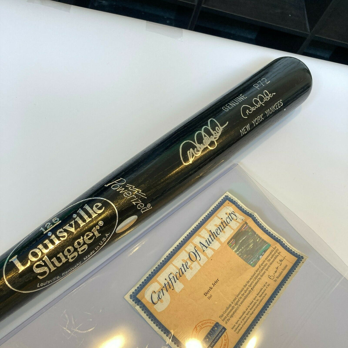Derek Jeter Signed Louisville Slugger Game Model Baseball Bat JSA & St ...