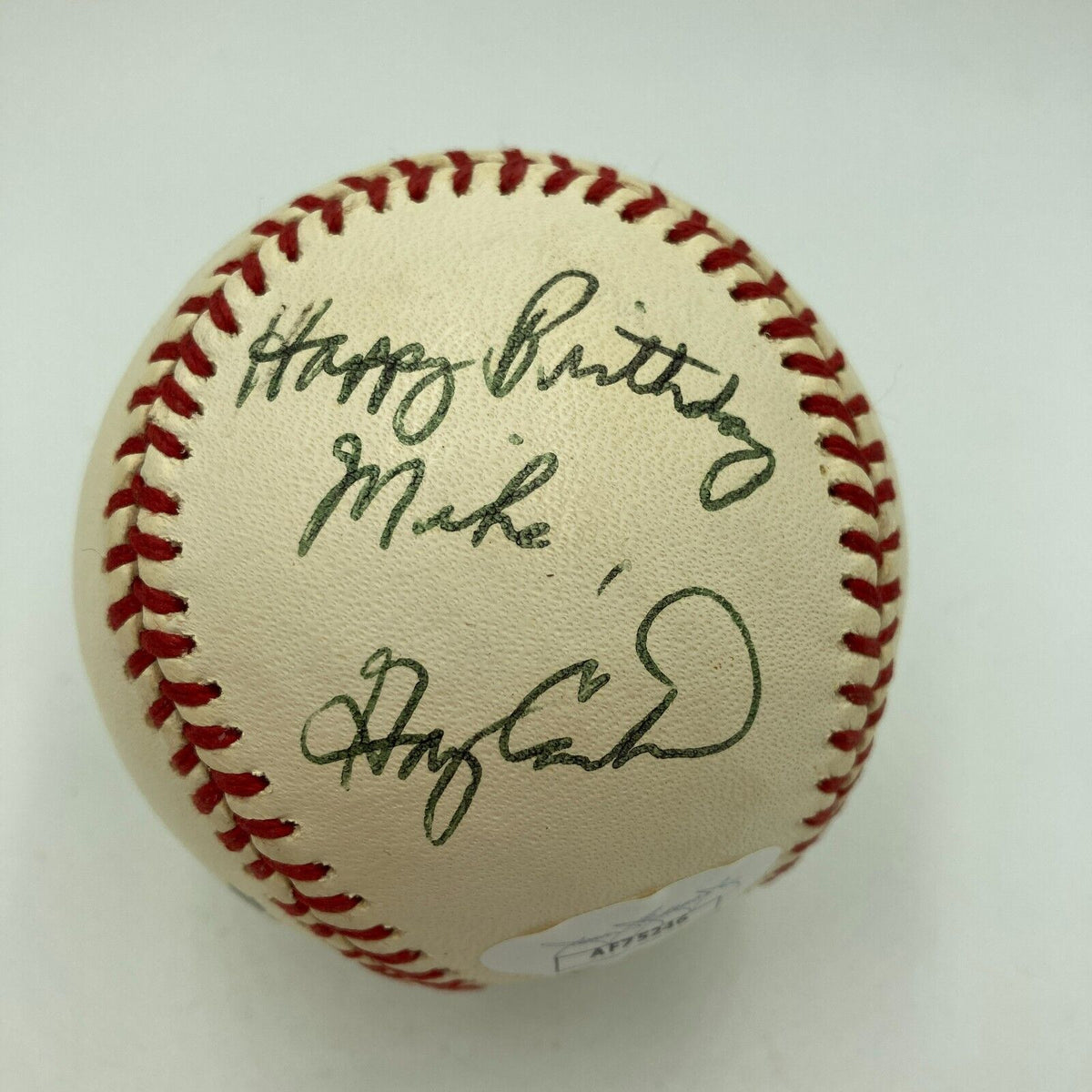 Gary Carter "Happy Birthday Mike" Signed National League Baseball JSA ...