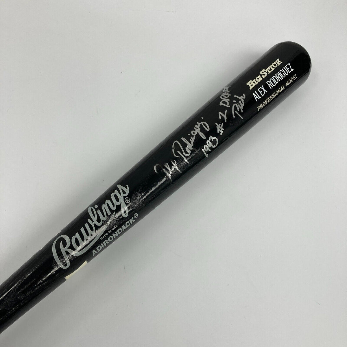 Alex Rodriguez 1993 #1 Draft Pick Rookie Signed Rawlings Game Model Ba ...