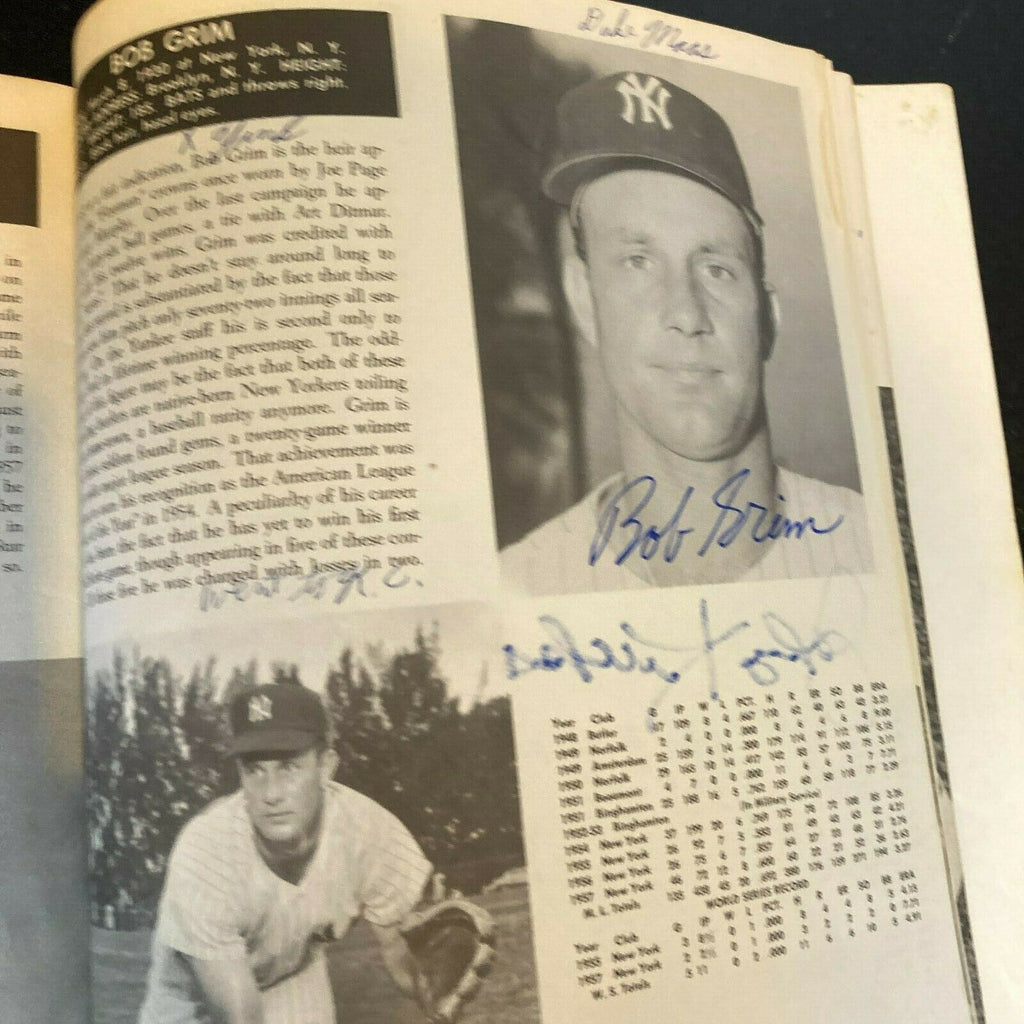 1958 New York Yankees Team Signed Yearbook With 10 Signatures ...