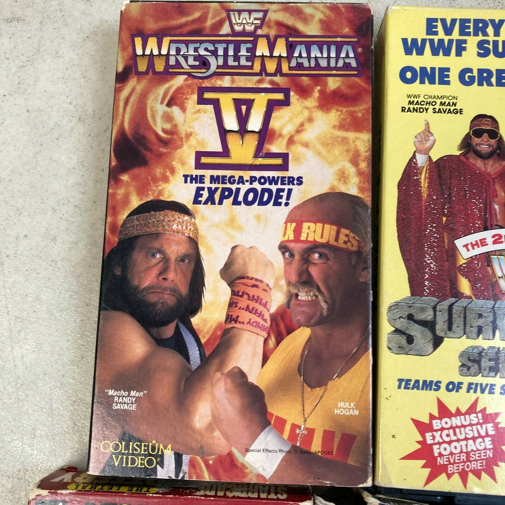 Lot Of (4) 1980's WWF Wrestlemania & WWF Survivor Series Wrestling VHS ...