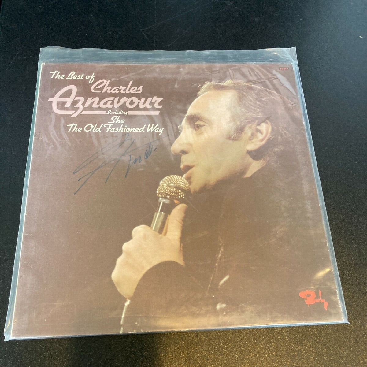 Charles Aznavour Signed Autographed Vintage LP Record — Showpieces Sports