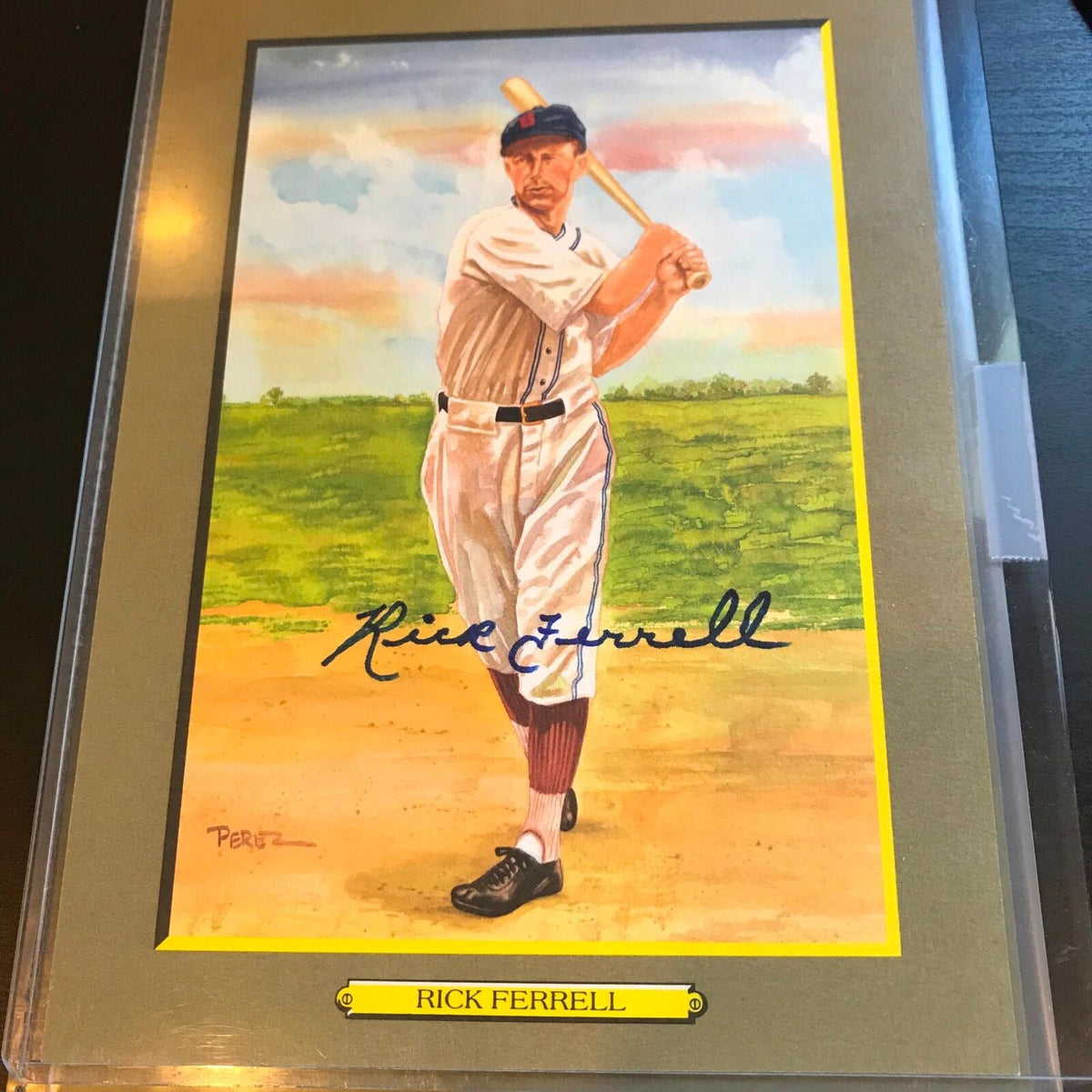 Rick Ferrell Signed Autographed Perez Steele Hall Of Fame Great Moment ...