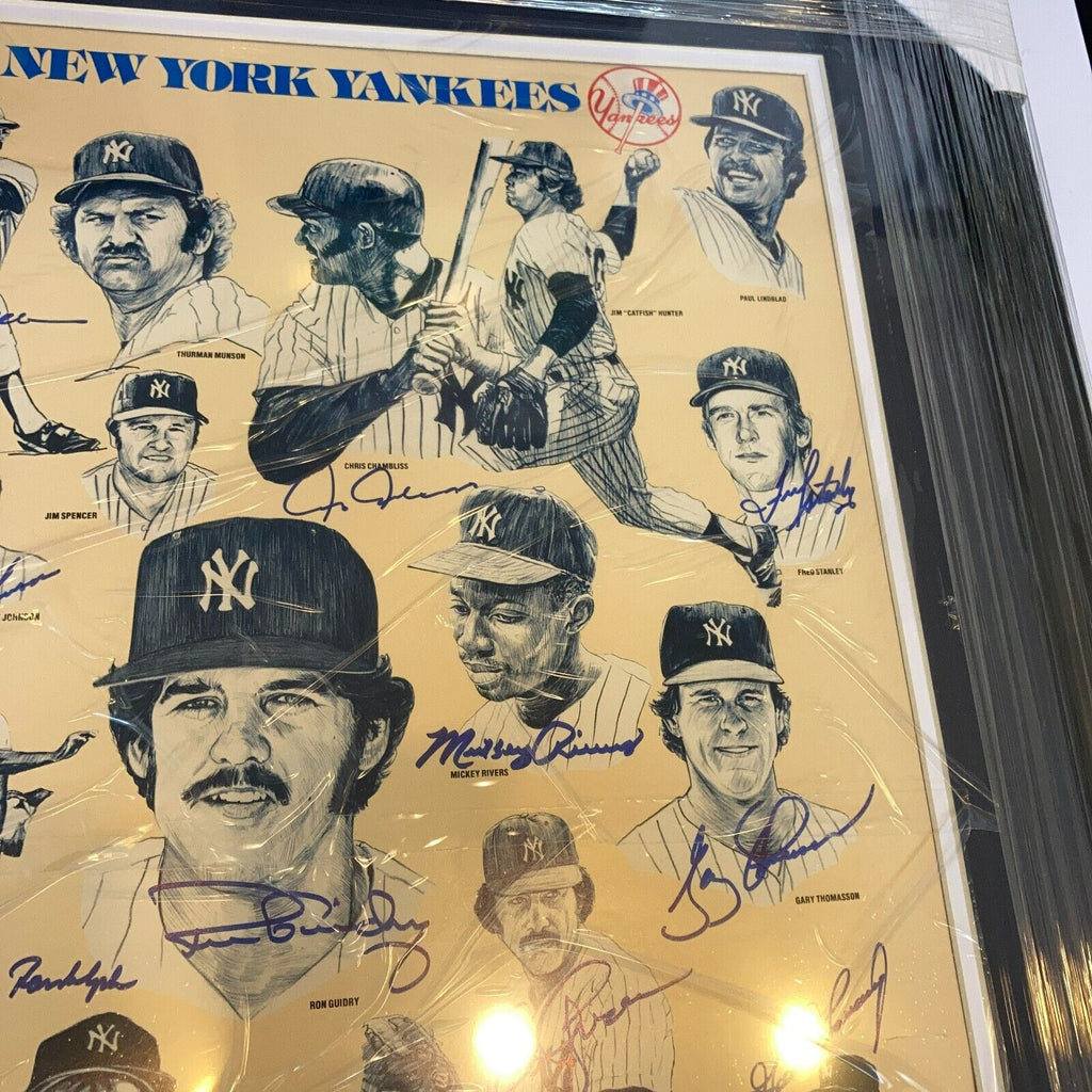 1978 New York Yankees World Series Champs Team Signed Large Vintage Ph ...