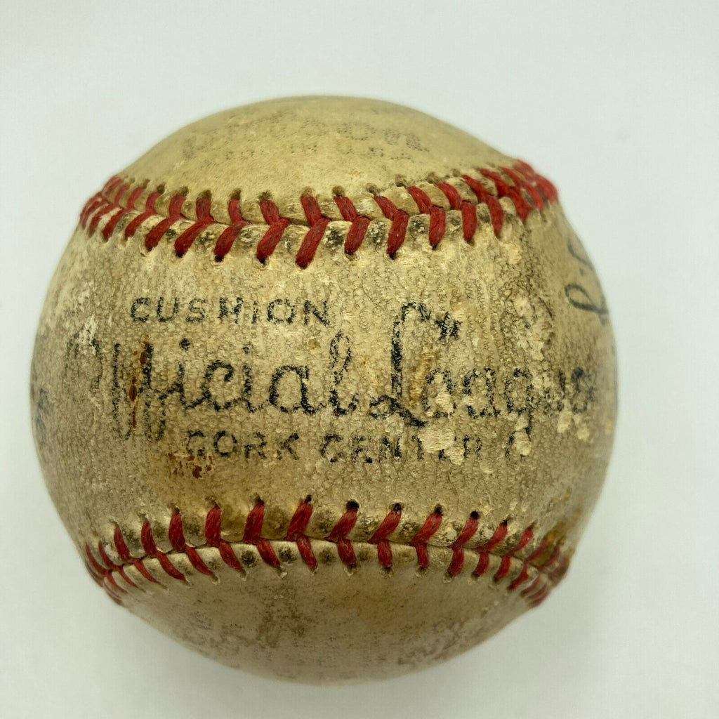 Charles Chick Fullis Single Signed 1920's Baseball 1934 St. Louis Card ...