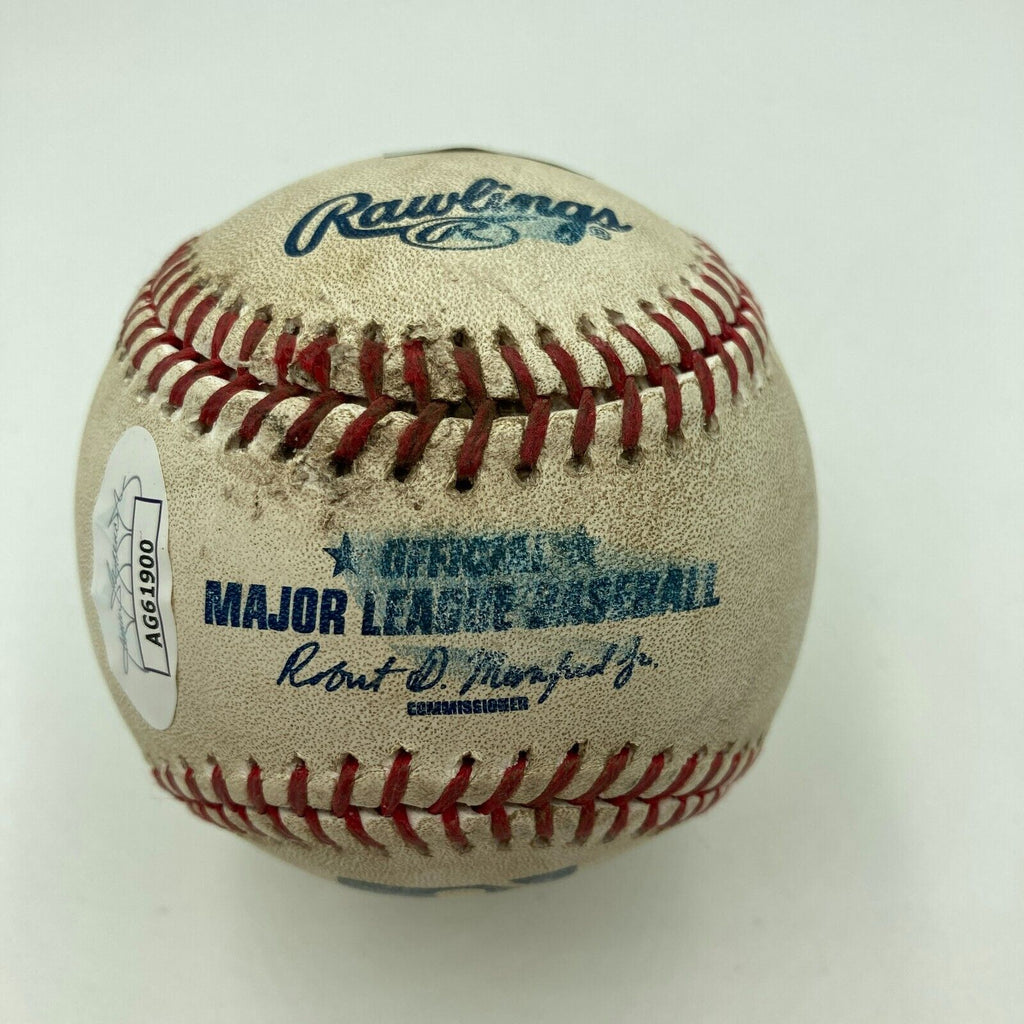 Joe Mauer Signed Game Used Major League Baseball Actual Foul Ball JSA ...