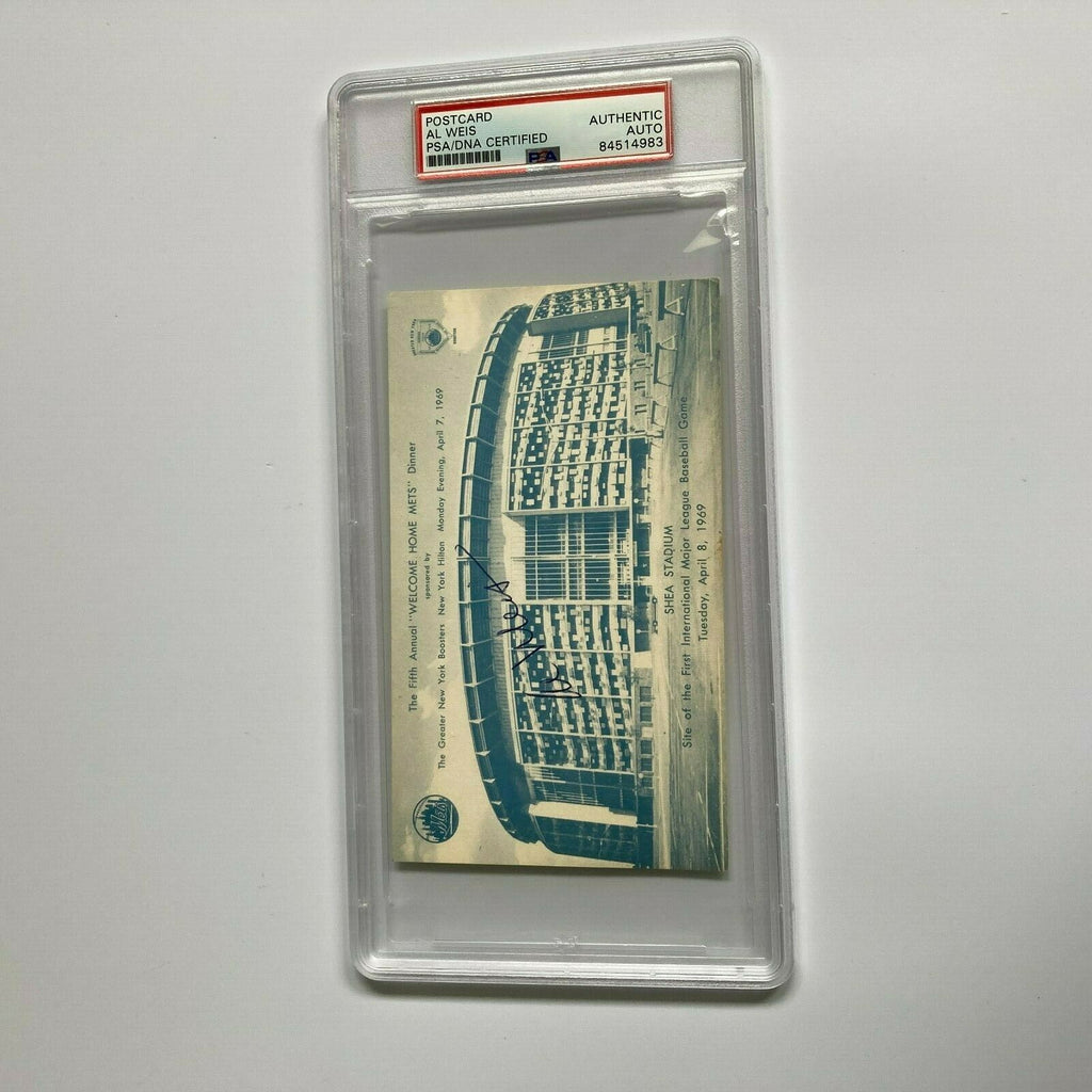 Al Weiss Signed 1969 New York Mets Shea Stadium Postcard PSA DNA RARE ...