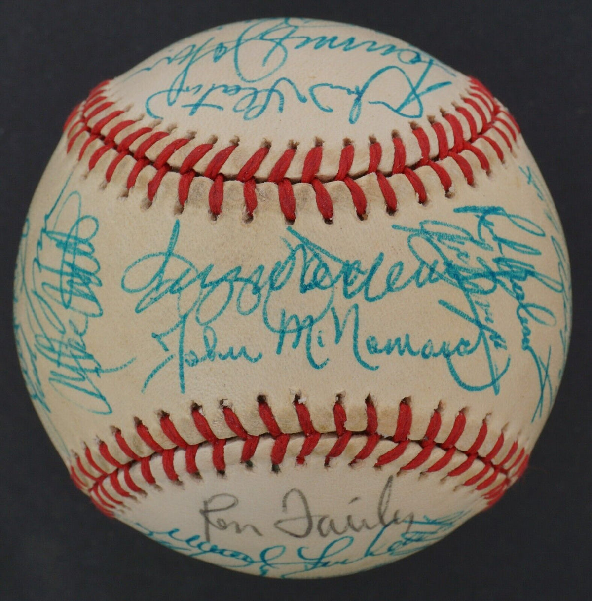 1984 California Angels Team Signed American League Baseball Beckett CO ...