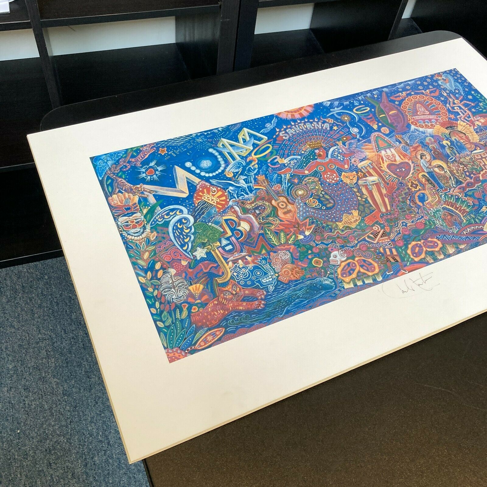 Carlos Santana Signed Large Art 21x34 Lithograph With JSA COA "Santana ...