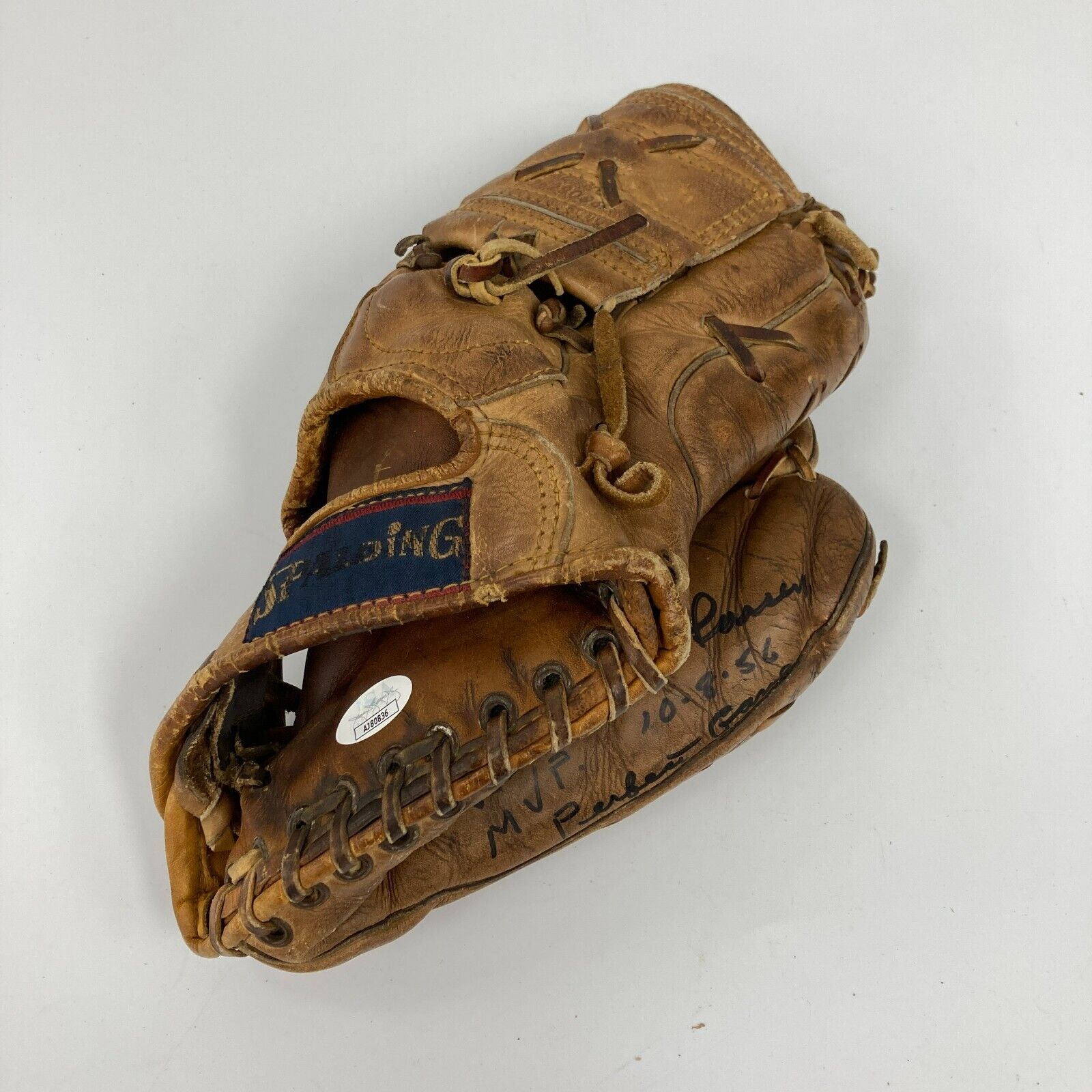 Don Larsen Perfect Game Signed 1950's Spalding Game Model Baseball Glo ...