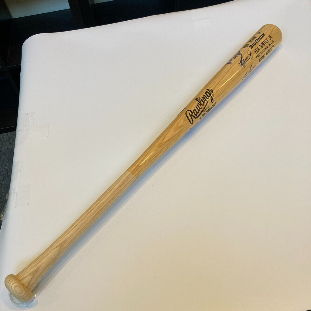 Ken Griffey Jr. & Ken Griffey Sr. Signed Game Model Baseball Bat JSA C ...