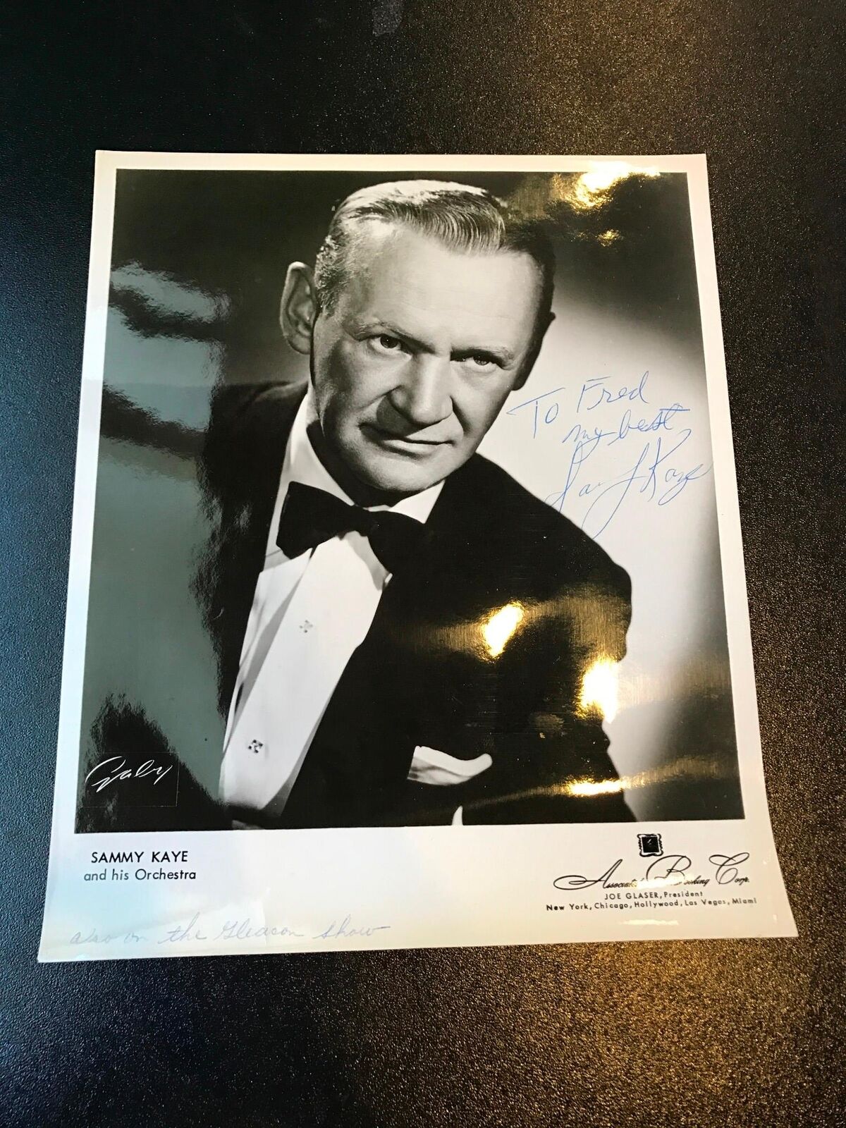 Vintage 1960's Sammy Kaye Signed Original Studio Photo — Showpieces Sports