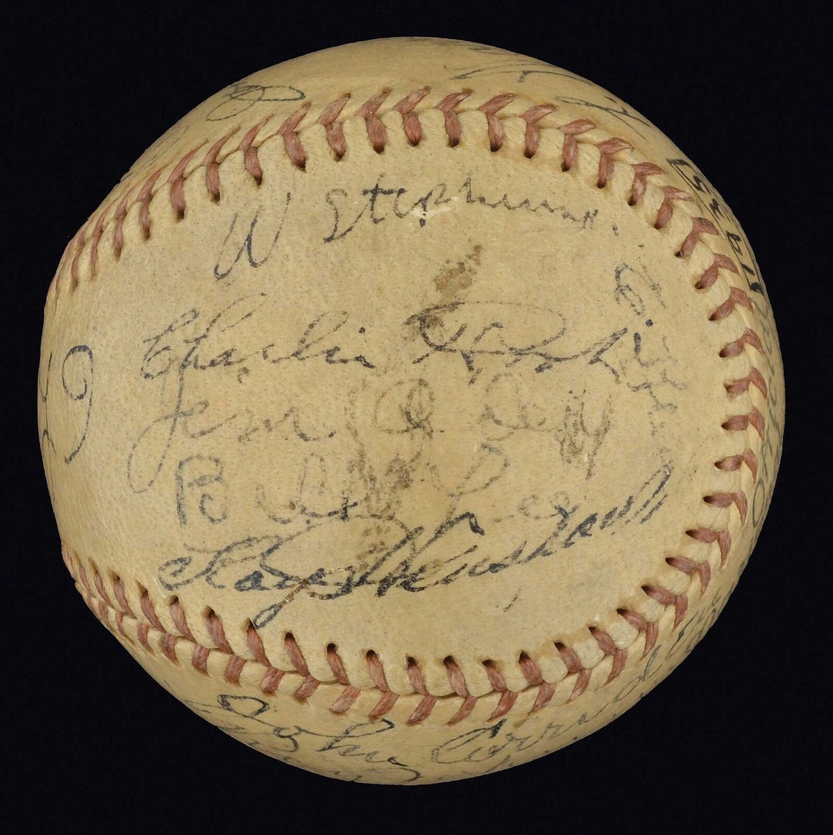 1935 Chicago Cubs National League Champs Team NL Signed Baseball PSA D ...